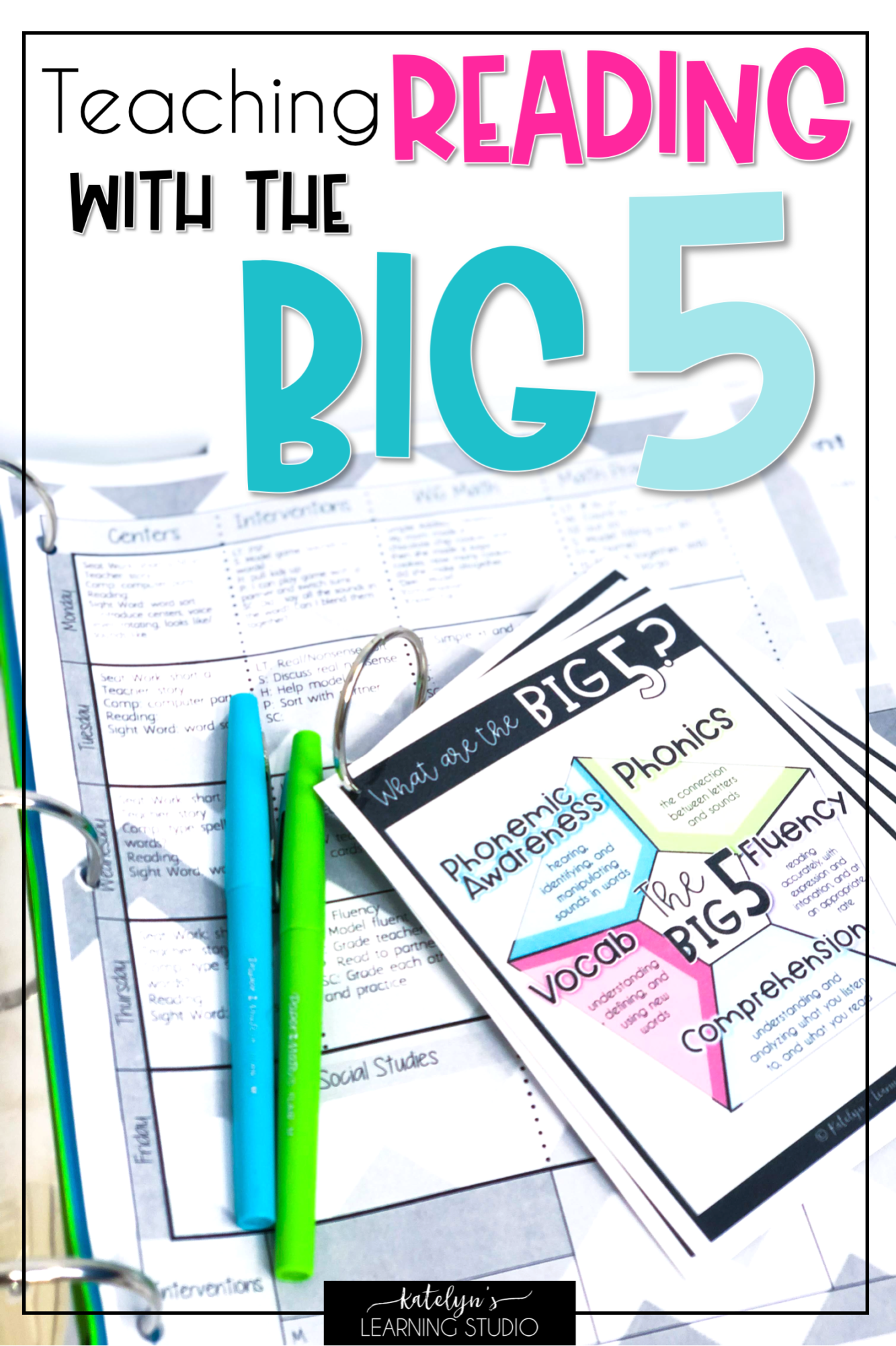 The Big 5 Reading Skills--Why You Need to Teach Them