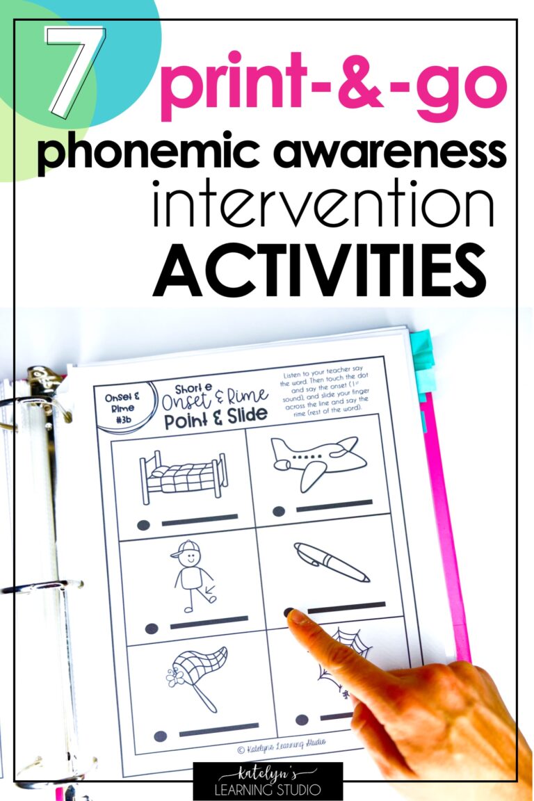 7 Super Easy Phonemic Awareness Activities Your Students will Love